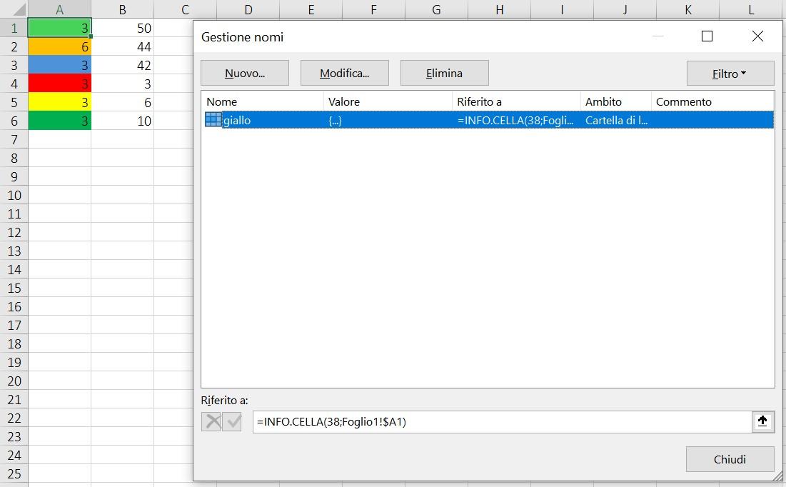 CONTARE o SOMMARE celle in base al colore – Forum Excel VBA
